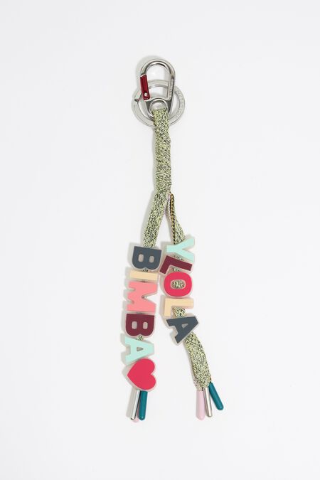 Multicolor silicone logo rope key ring