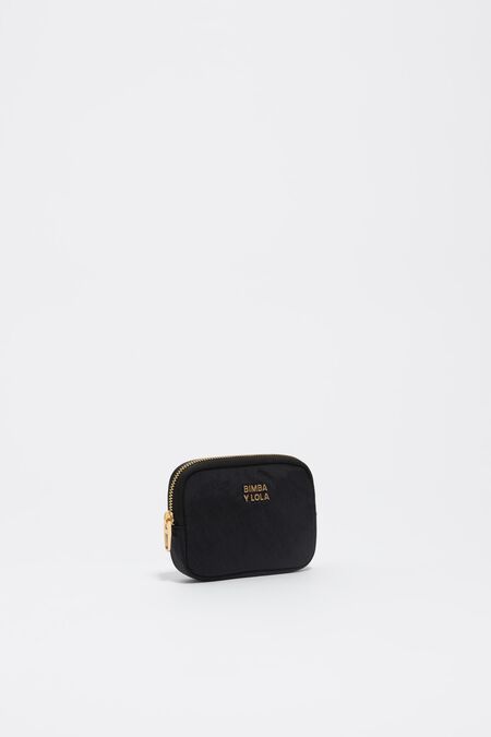 Black nylon coin purse