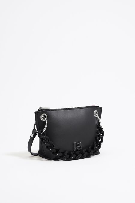 Bolso trapecio pequeño piel negro