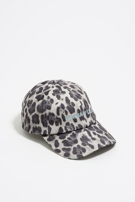Gray leopard cap
