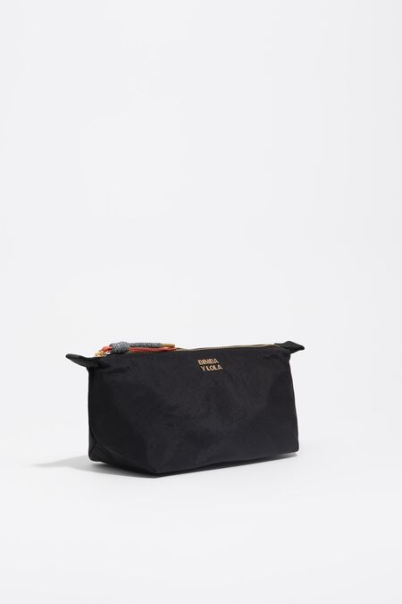 Neceser Trapecio mediano nylon negro
