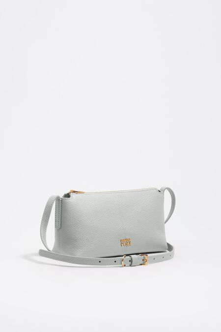 Stone white leather mini bag