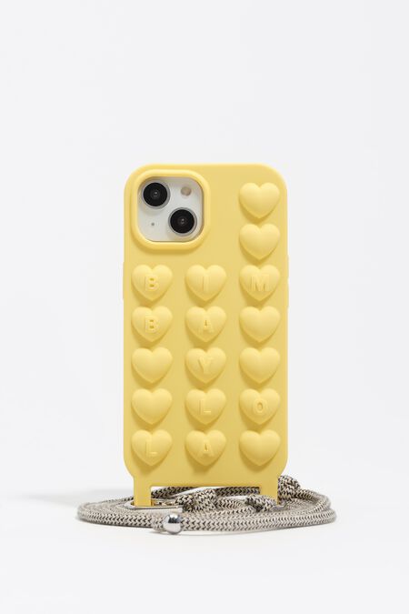 Yellow rope silicone iPhone 15 case