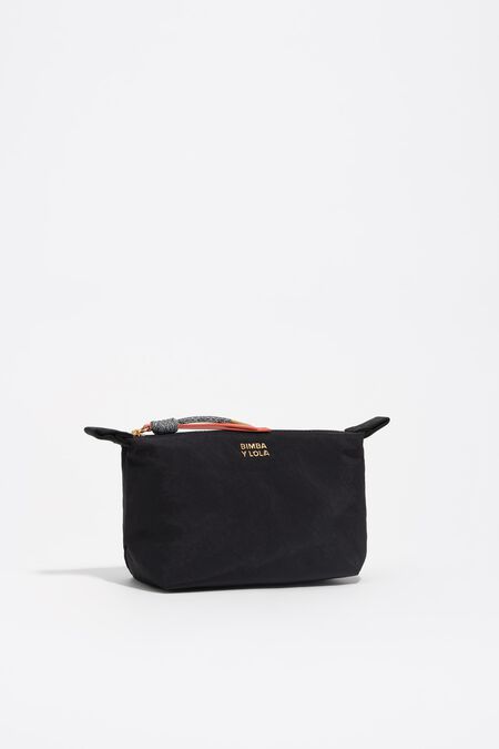 Neceser Trapecio pequeño nylon negro