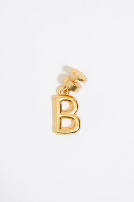 Matte gold letter B charm