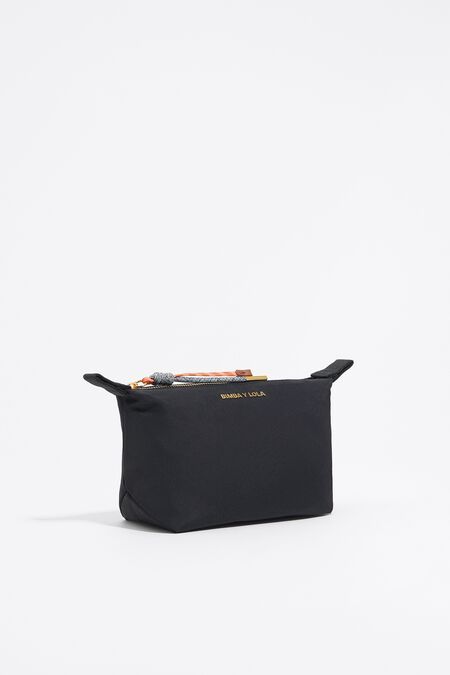 Neceser trapecio pequeño nylon negro