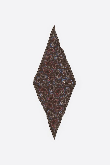 Pañuelo rombo Paisley marrón