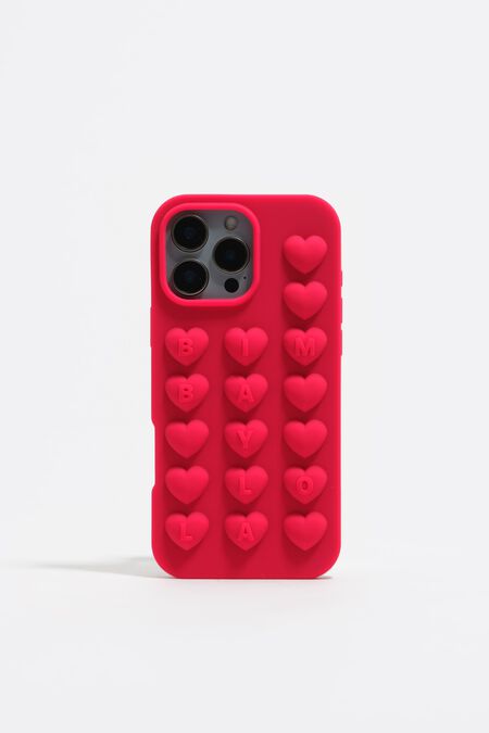 Raspberry silicone iPhone 16 Pro Max case