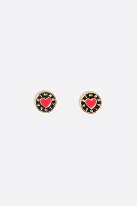 Pendientes logo corazón rojo