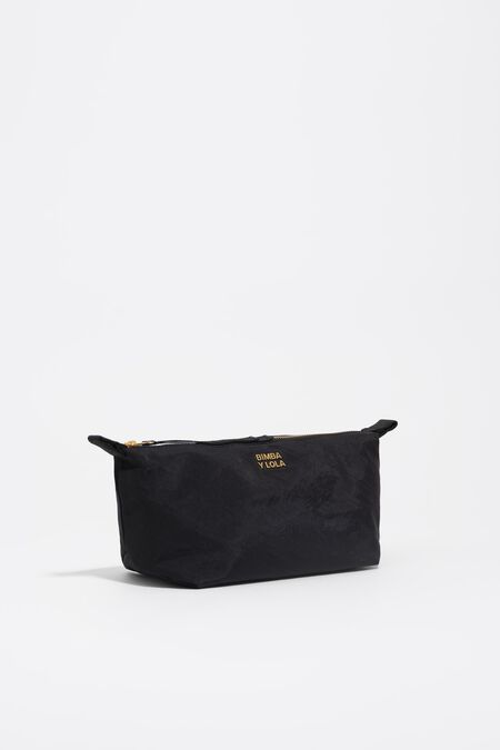 Neceser Trapecio mediano nylon negro