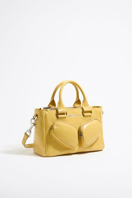 Bolso tote Pocket mediano piel amarillo topacio