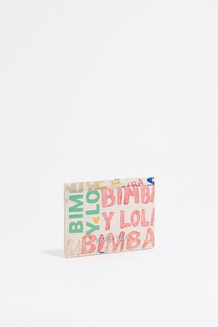 Tarjetero print BIMBA logos marfil