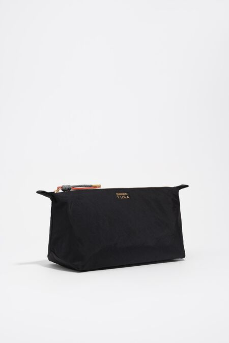 Neceser trapecio grande nylon negro