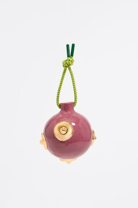 Bola Natal APAMP cerâmica magenta