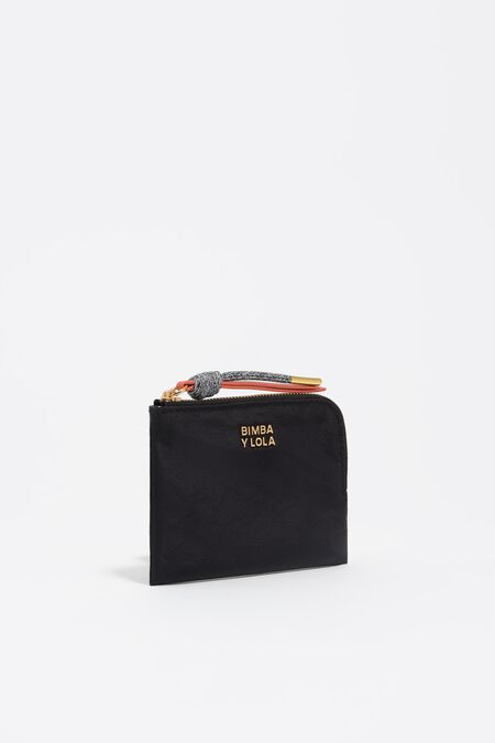 Black nylon coin purse