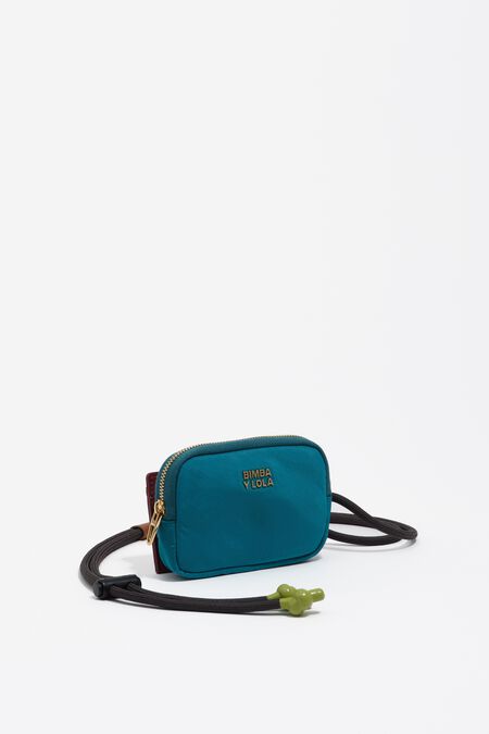 Lagoon blue nylon coin purse