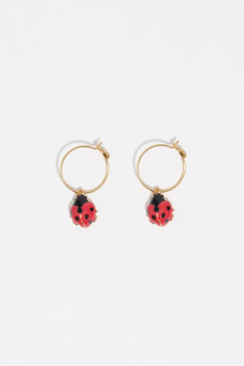 ruby red baby earrings